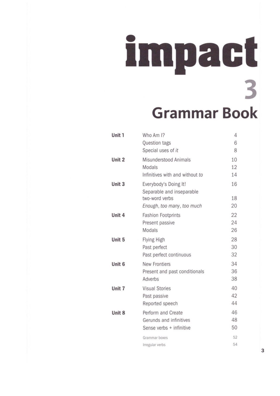 impact 3 grammar book - Inglês