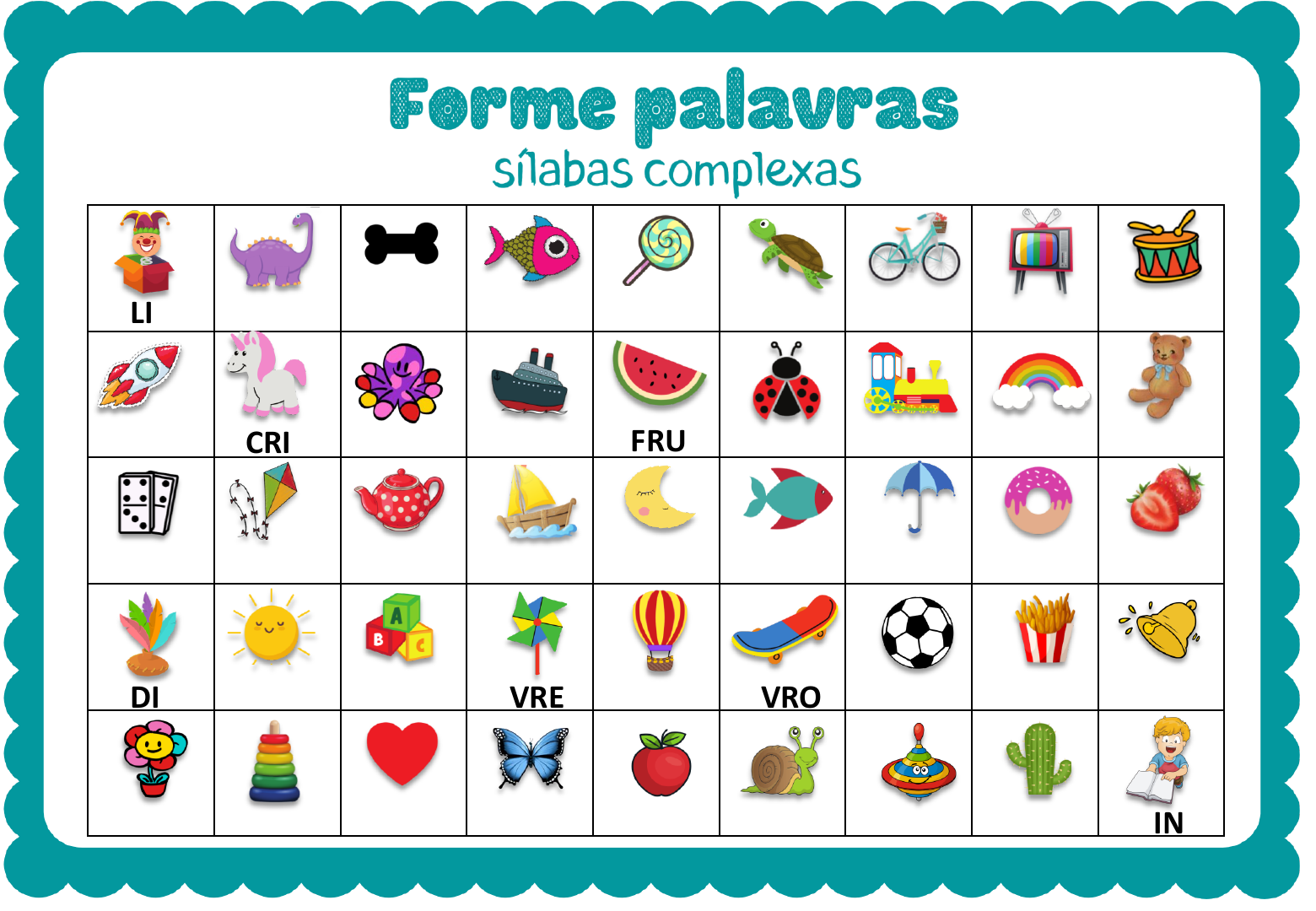 40+ Ideias De Fichas De Leitura Silabas Complexas 400