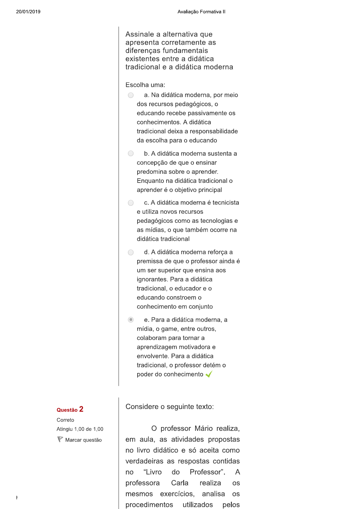ap2 teoria educaçao - Teorias da Educação