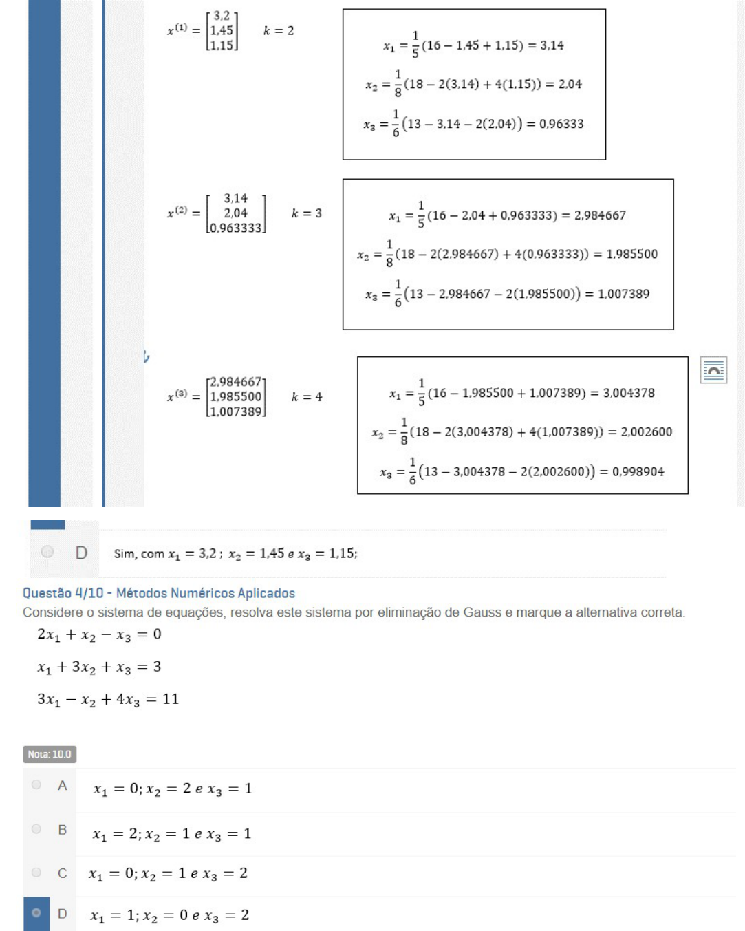 Atividade prática - Métodos Numéricos Aplicados