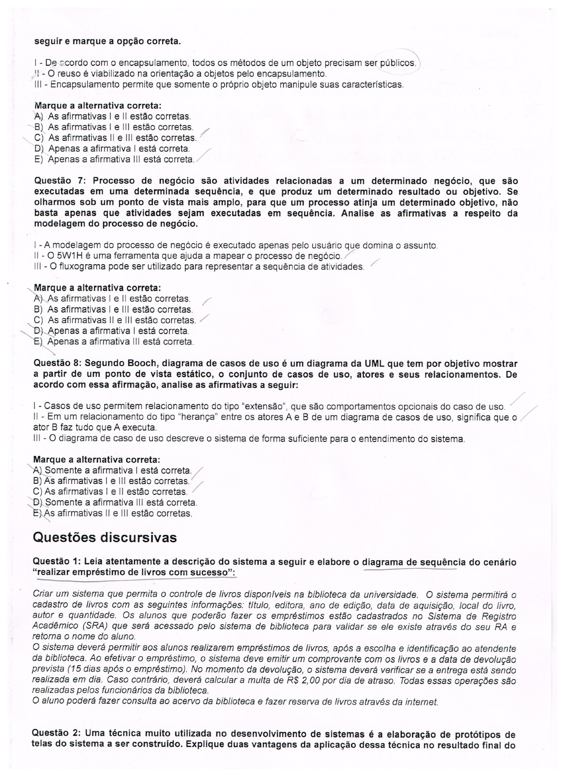 prova análise de sistemas orientada a objetos - Análise de Sistemas ... prova análise de sistemas orientada a objetos - Análise de Sistemas ...