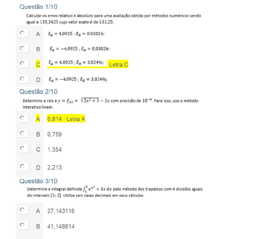 Métodos Numéricos Aplicados Atividade Pratica - Métodos Numéricos Aplicados