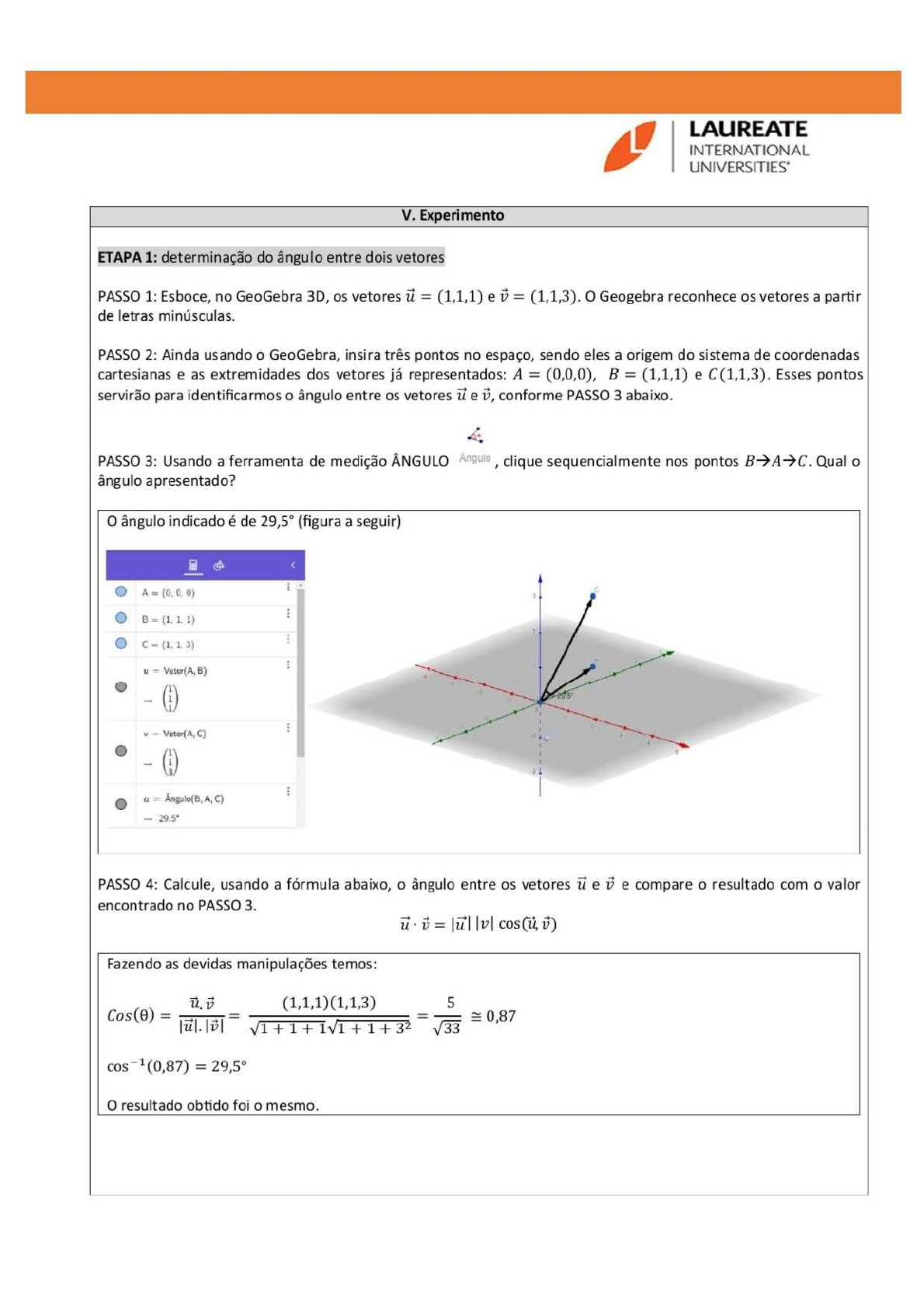 Algebra Linear Computacional - Atividade 3 - Geometria Analítica e Álgebra Linear
