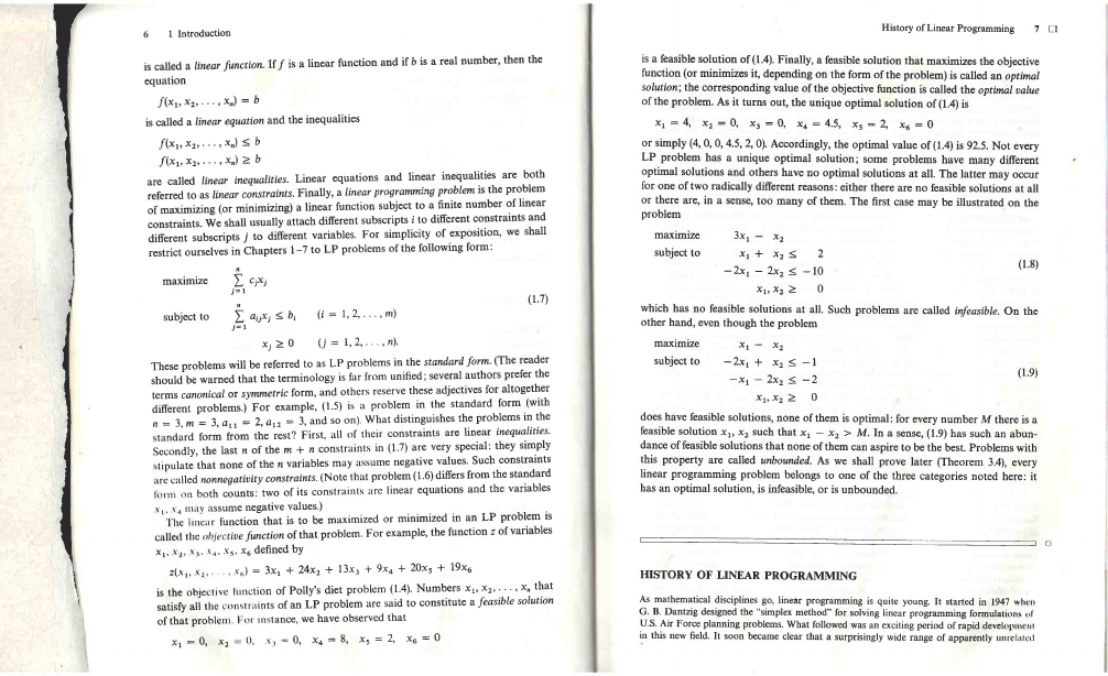 Chvatal V Linear programming - Programação Linear