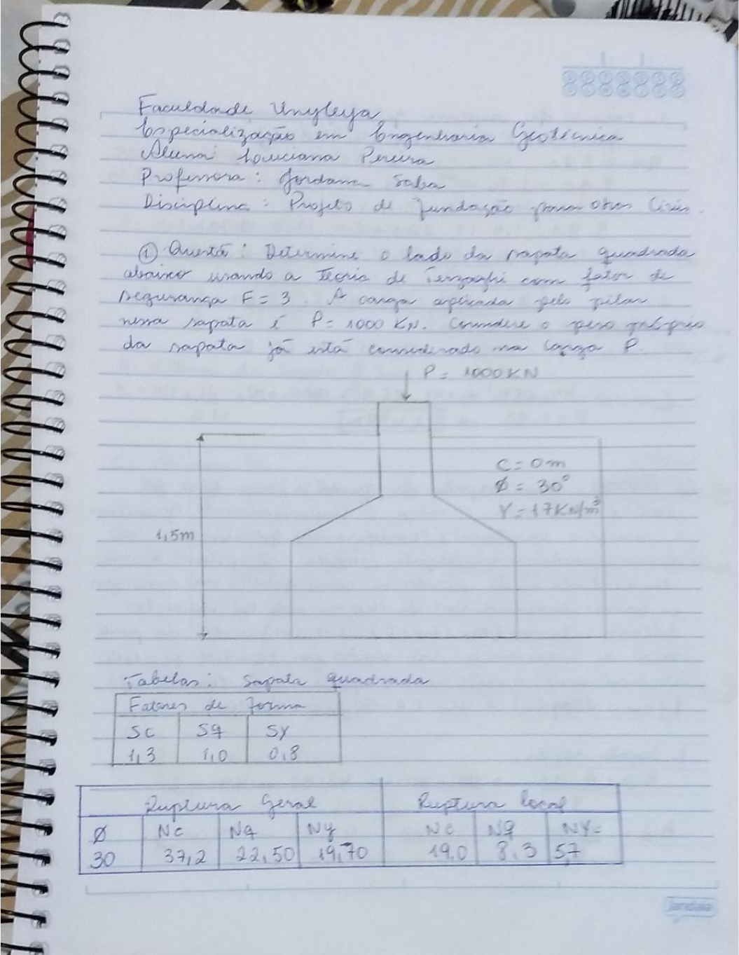Atividade 6 - Fundações