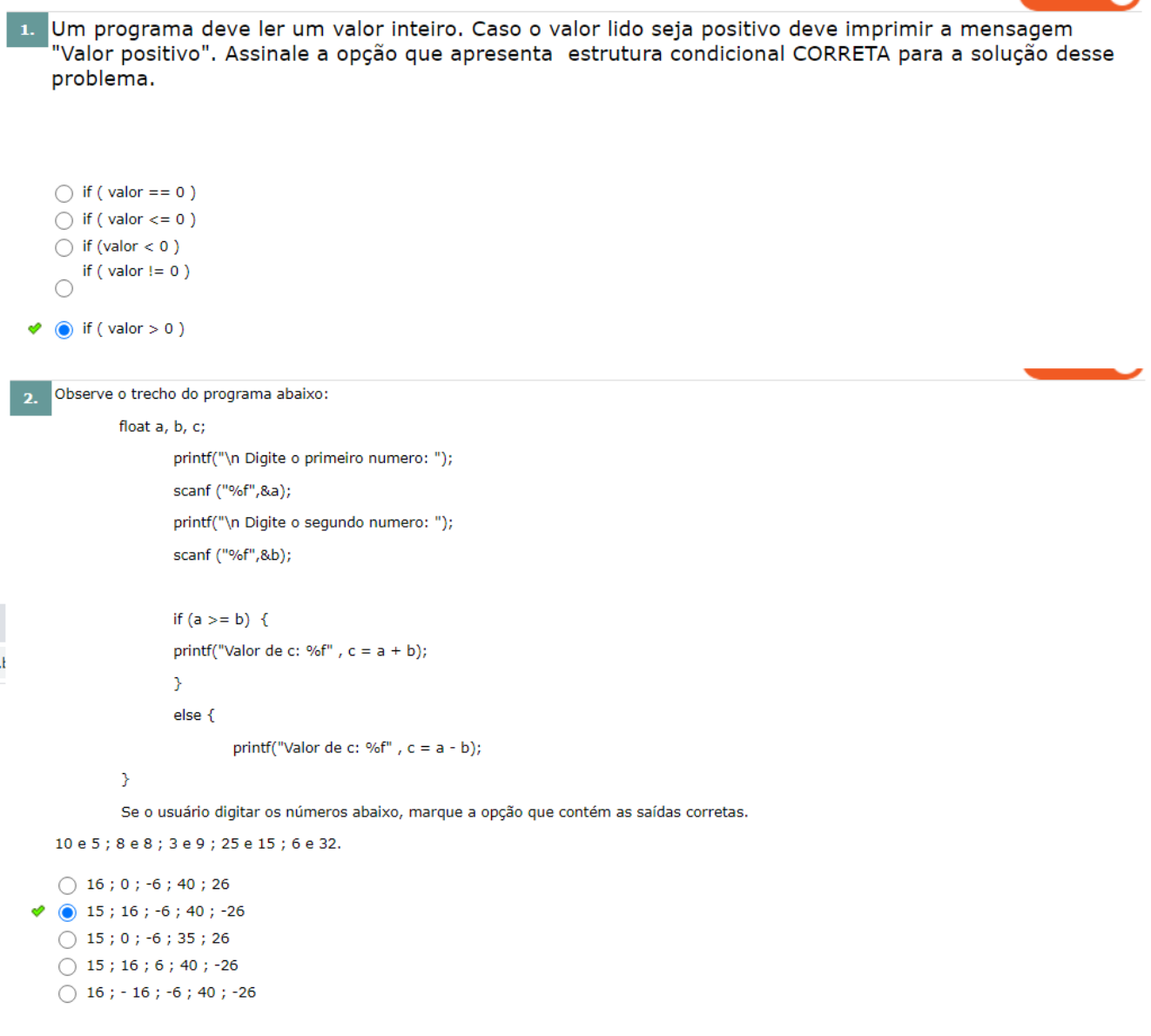 LISTA EXERCICIOS AULA 4 - LINGUAGEM DE PROGRAMAÇÃO 1 - Programação I