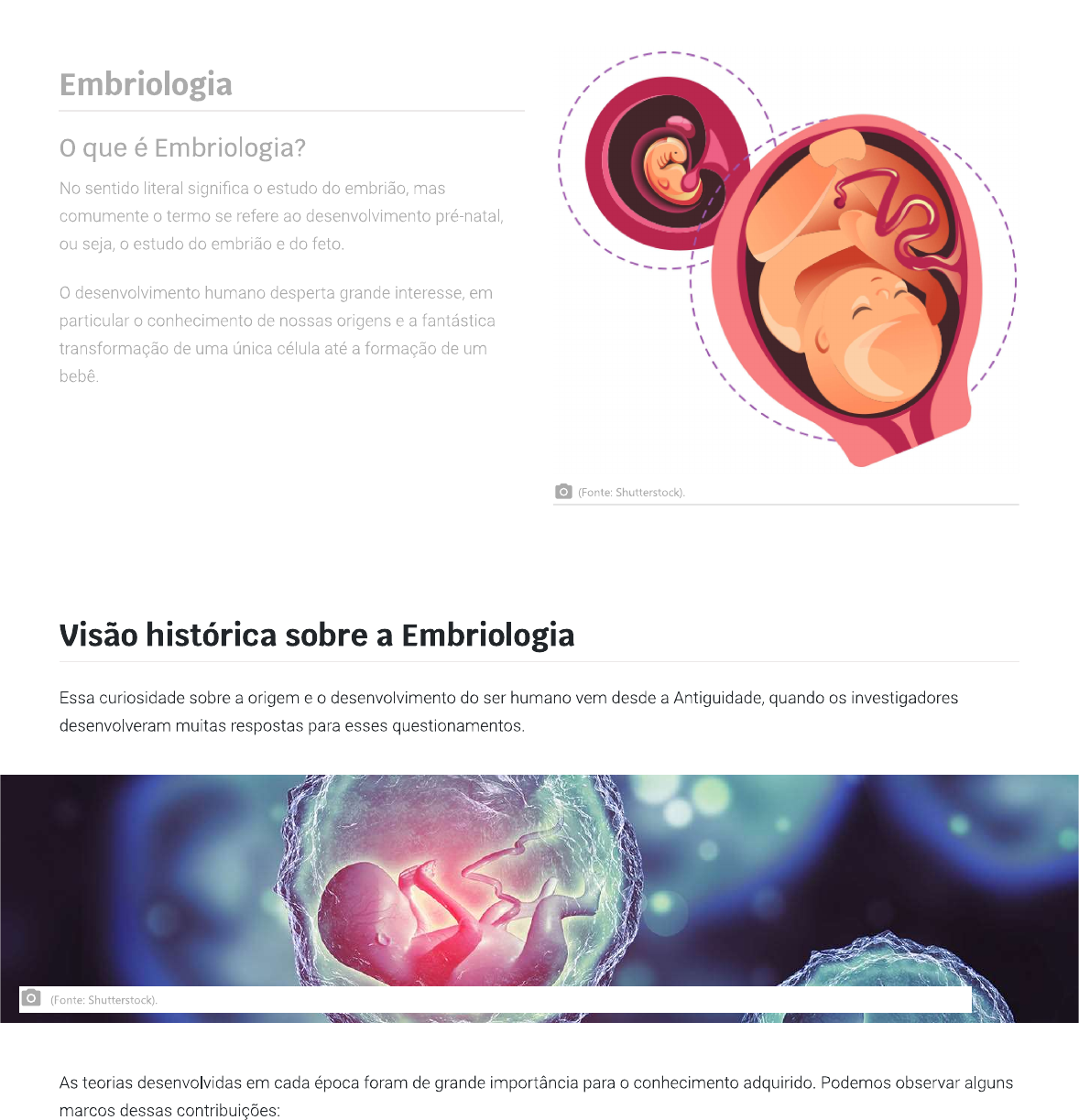 Introdução à Embriologia e Histologia - Histologia e Embriologia