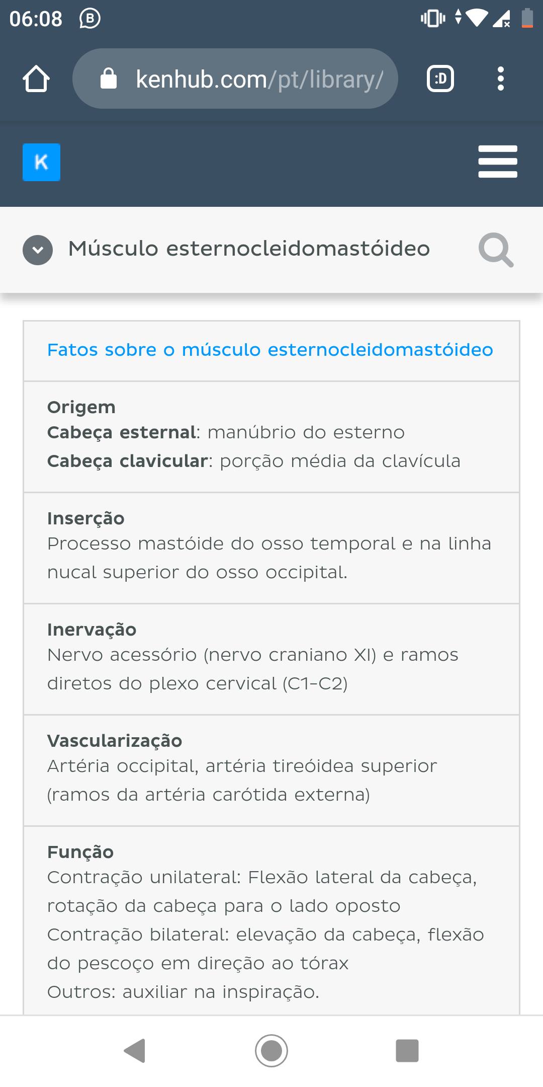 músculo esternocleidomastóideo - Anatomia do Aparelho Locomotor