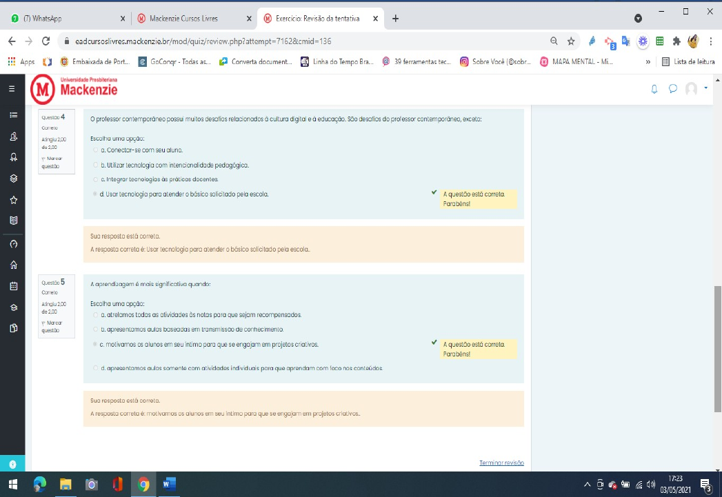 CULTURA DIGITAL NA EDUCAÇÃO - MACKENZIE EAD - Inovação Tecnológica
