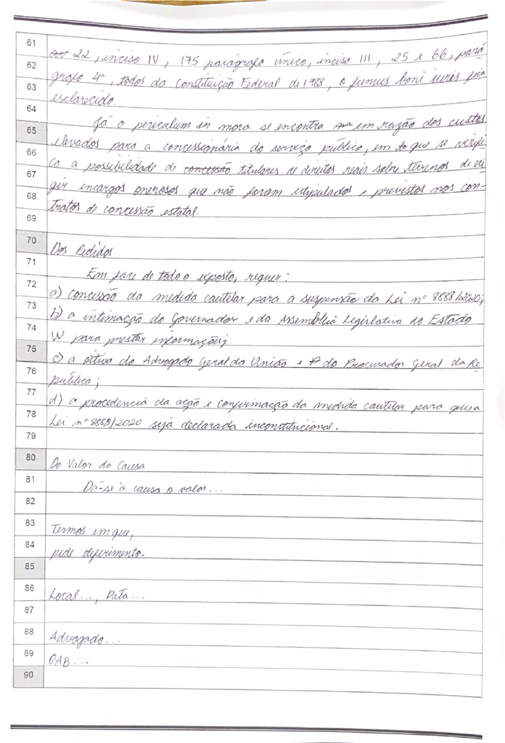 MODELO ADI (1) - Direito Constitucional I