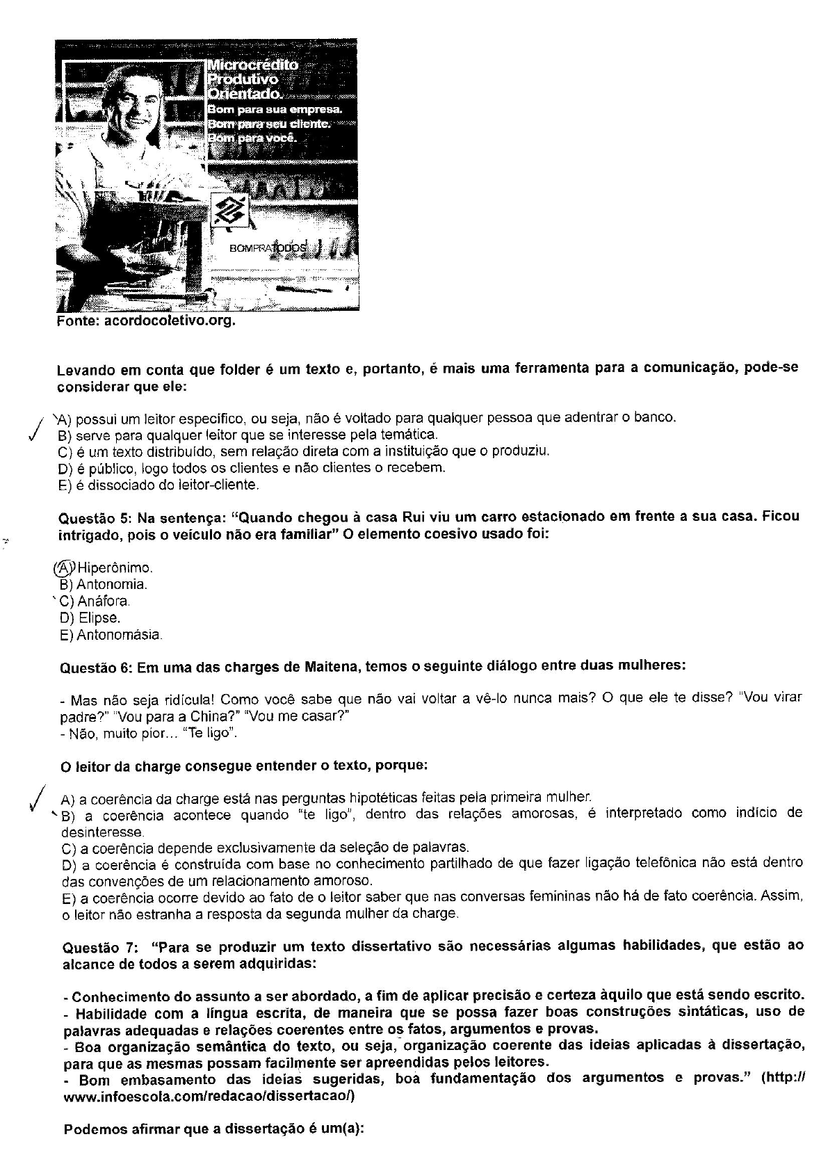 Prova Interpretacao e Producao de Textos - Interpretação e Produção de ... Prova Interpretacao e Producao de Textos - Interpretação e Produção de ...
