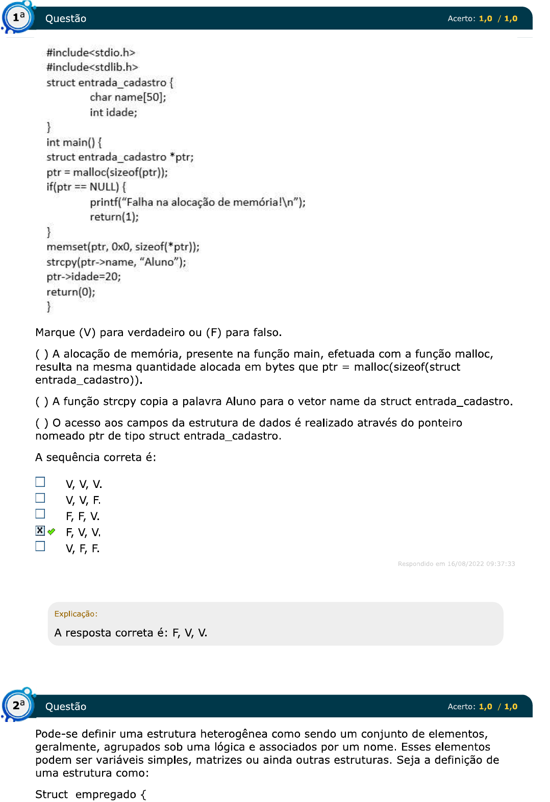 ESTRUTURA DE DADOS EM C - Estrutura de Dados I