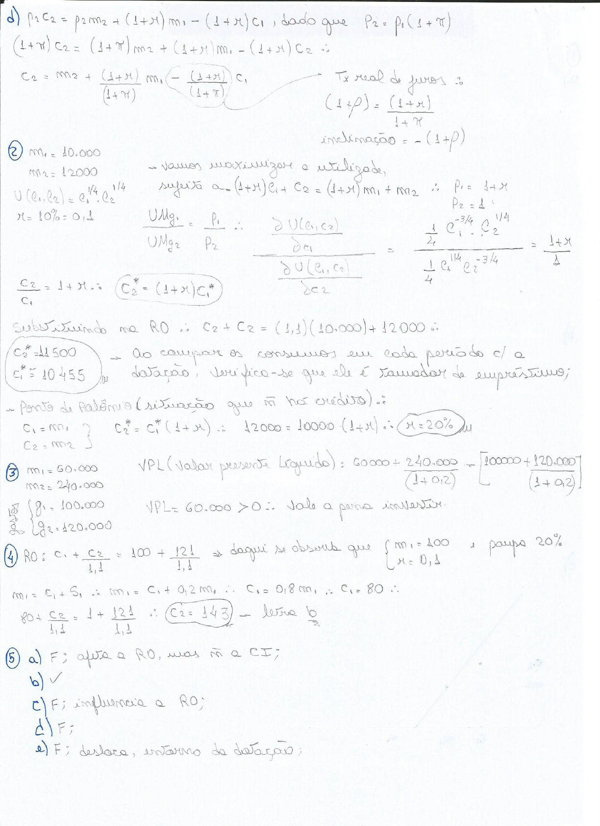 Lista ESCOLHA INTERTEMPORAL - Microeconomia I Lista ESCOLHA INTERTEMPORAL - Microeconomia I