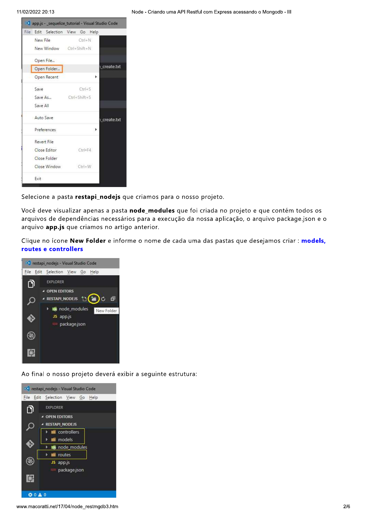 Node - Criando uma API Restful com Express acessando o Mongodb - III ... Node - Criando uma API Restful com Express acessando o Mongodb - III ...