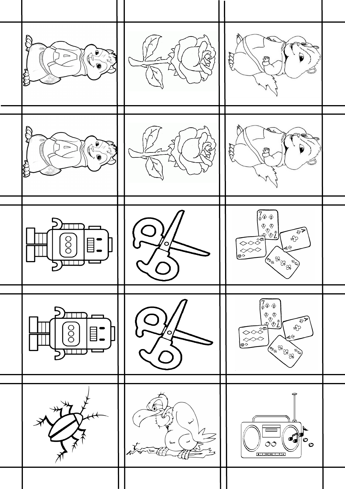 Jogo da memória fonema r - Fonoaudiologia