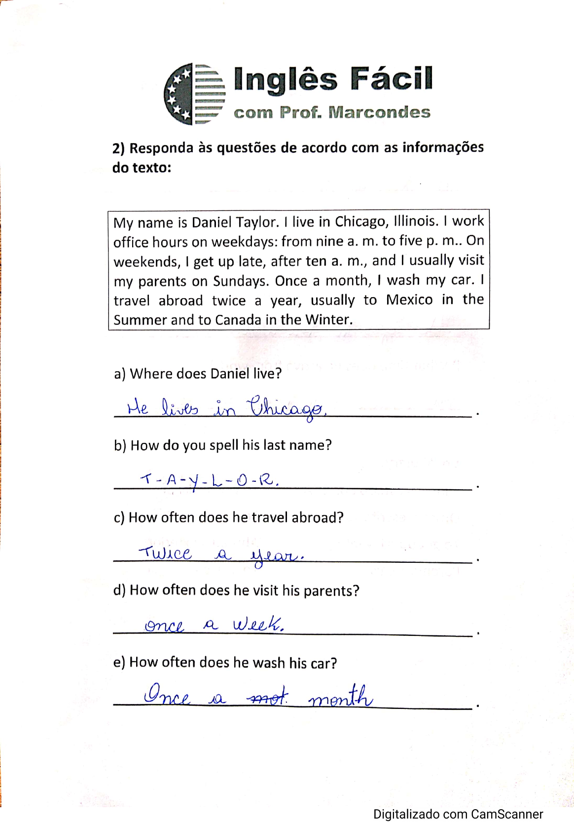 Forma Negativa E Interrogativa Em Inglês Exercícios - NAZAEDU