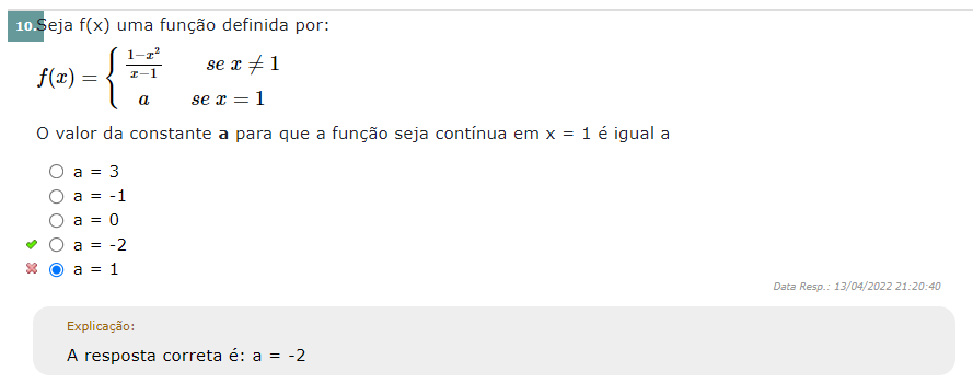 Seja F X Uma Função Definida Por F X 1 X 2 X 1 S E X 1 A S E X 1 O