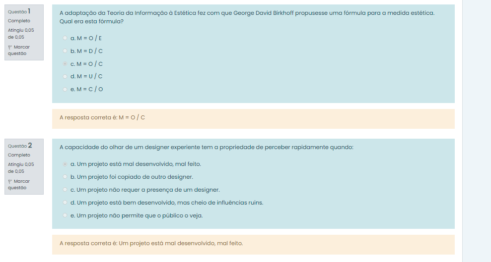 A adaptação da Teoria da Informação à Estética fez com que George David ...