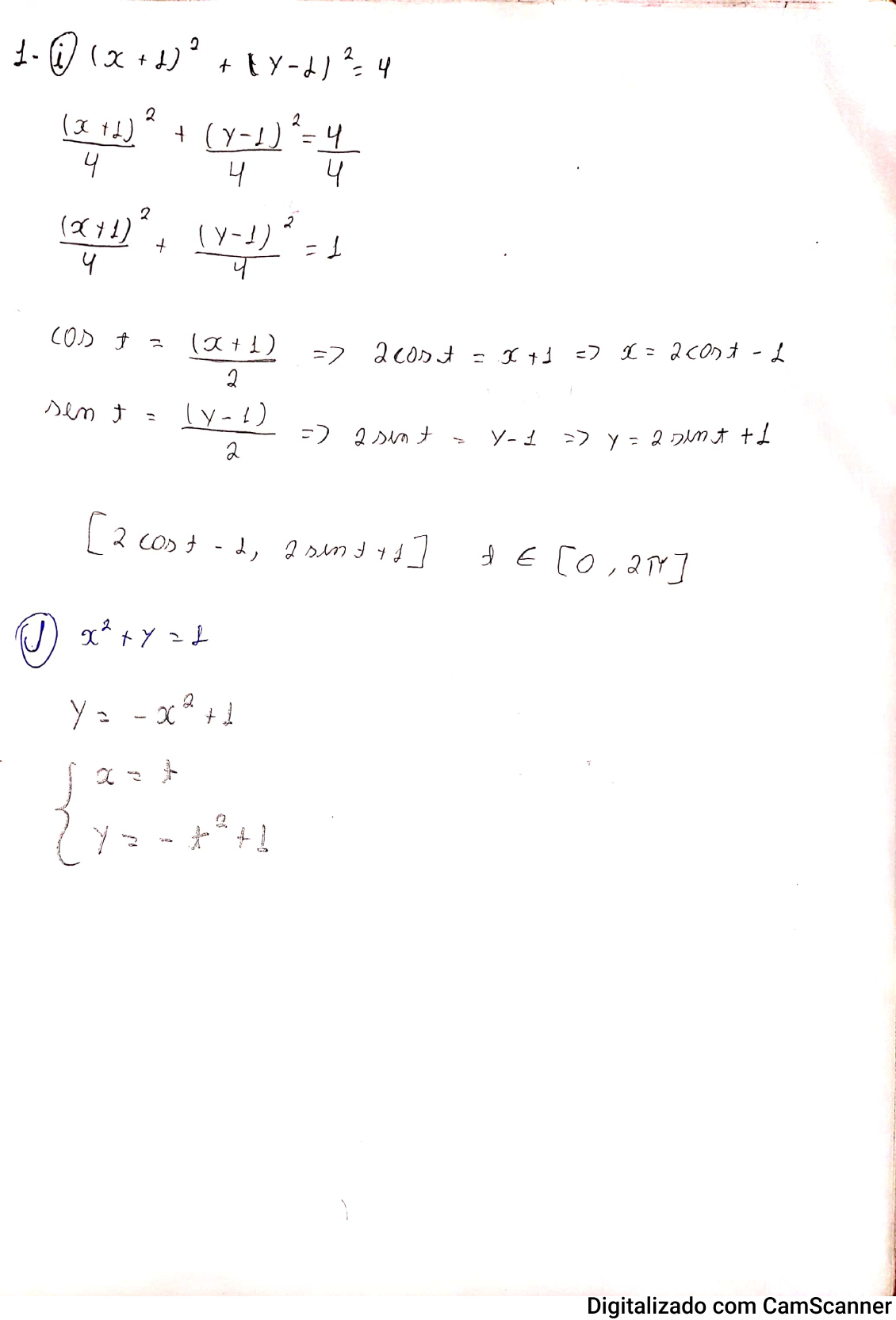cálculo 4 (curvas parametrizadas) - Cálculo IV