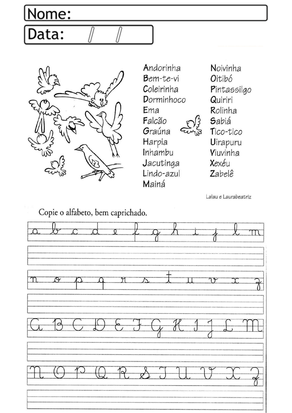 Alfabeto Cursivo Para Imprimir