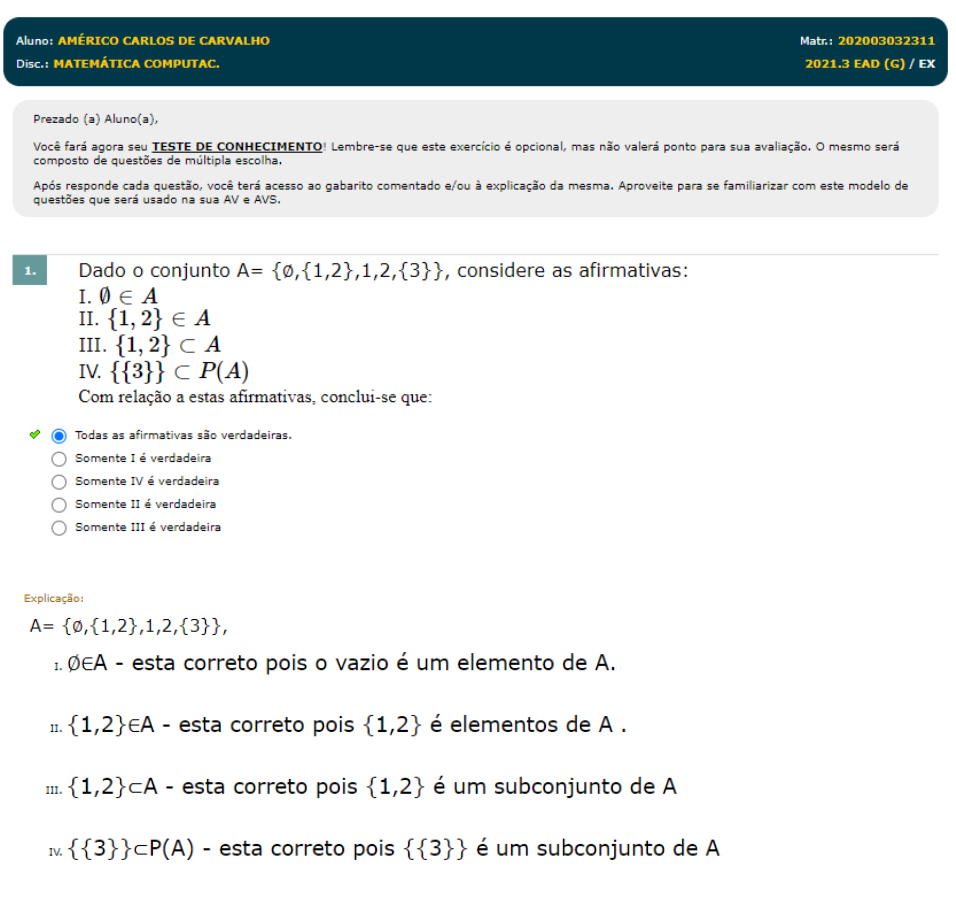 MATEMÁTICA COMPUTACIONAL TESTE 1 - Matemática Computacional