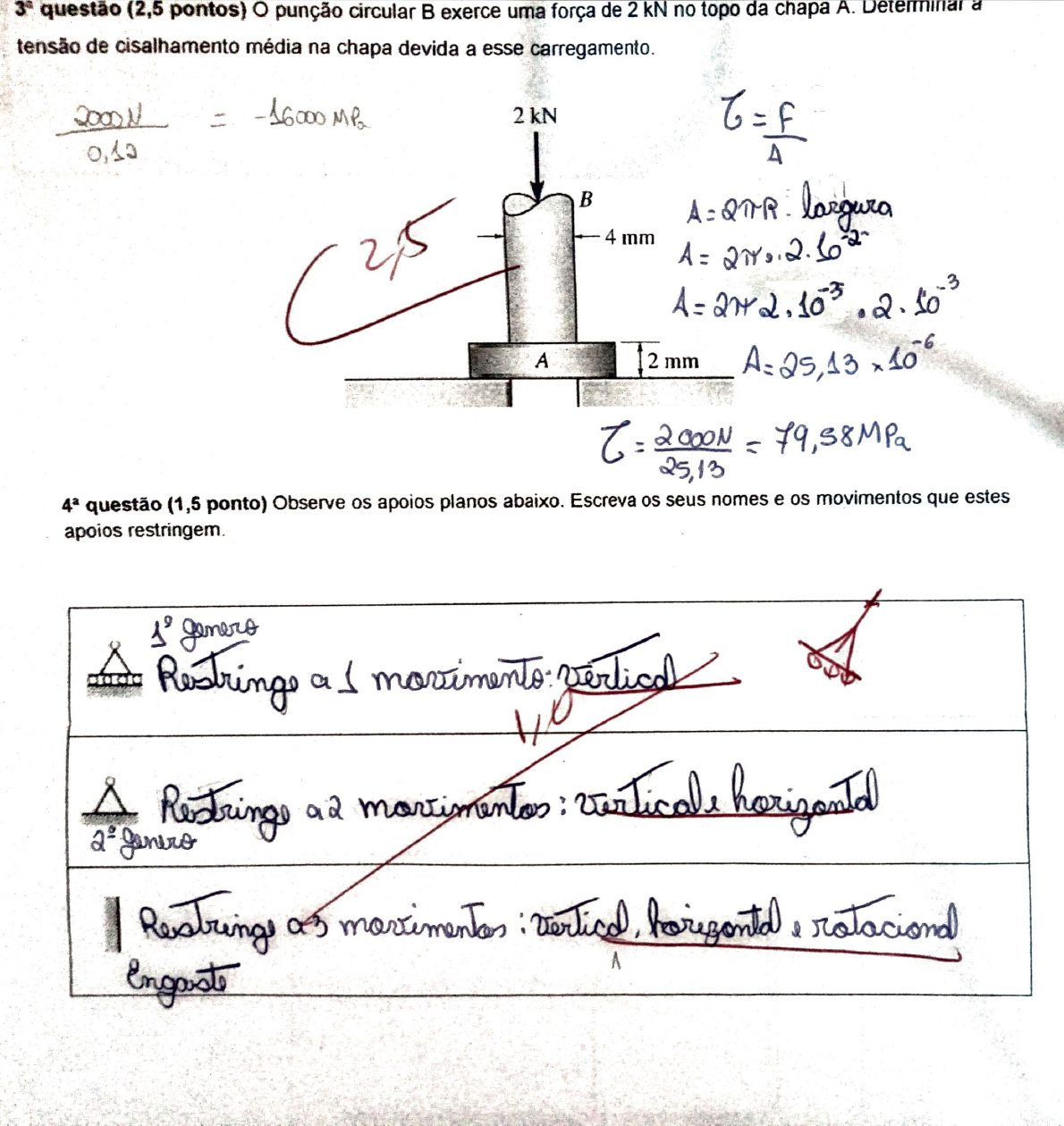av1 Resmat 1 2017.1.pdf - Resistência dos Materiais I