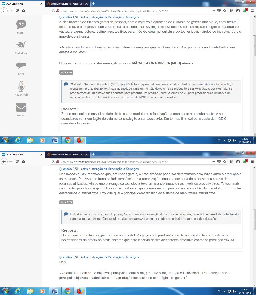 PROVAV DISCURSIVA ADMINISTRAÇÃO DA PRODUÇÃO E SERVIÇO - Administração ...