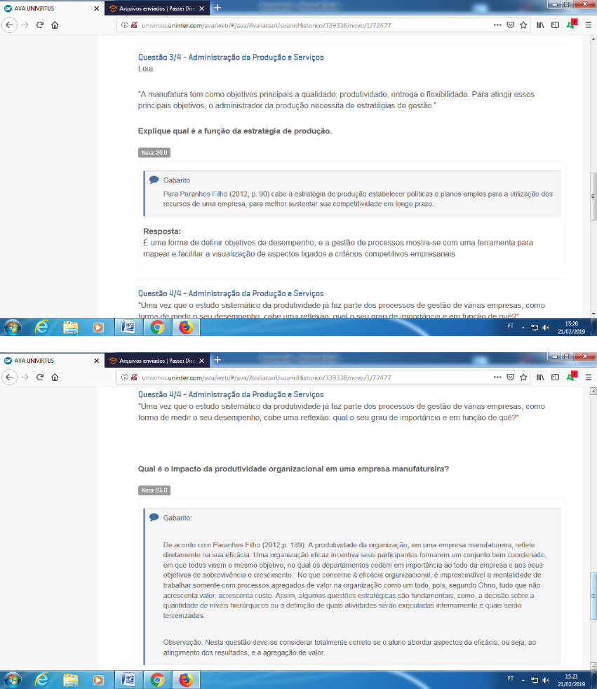 PROVAV DISCURSIVA ADMINISTRAÇÃO DA PRODUÇÃO E SERVIÇO - Administração ...