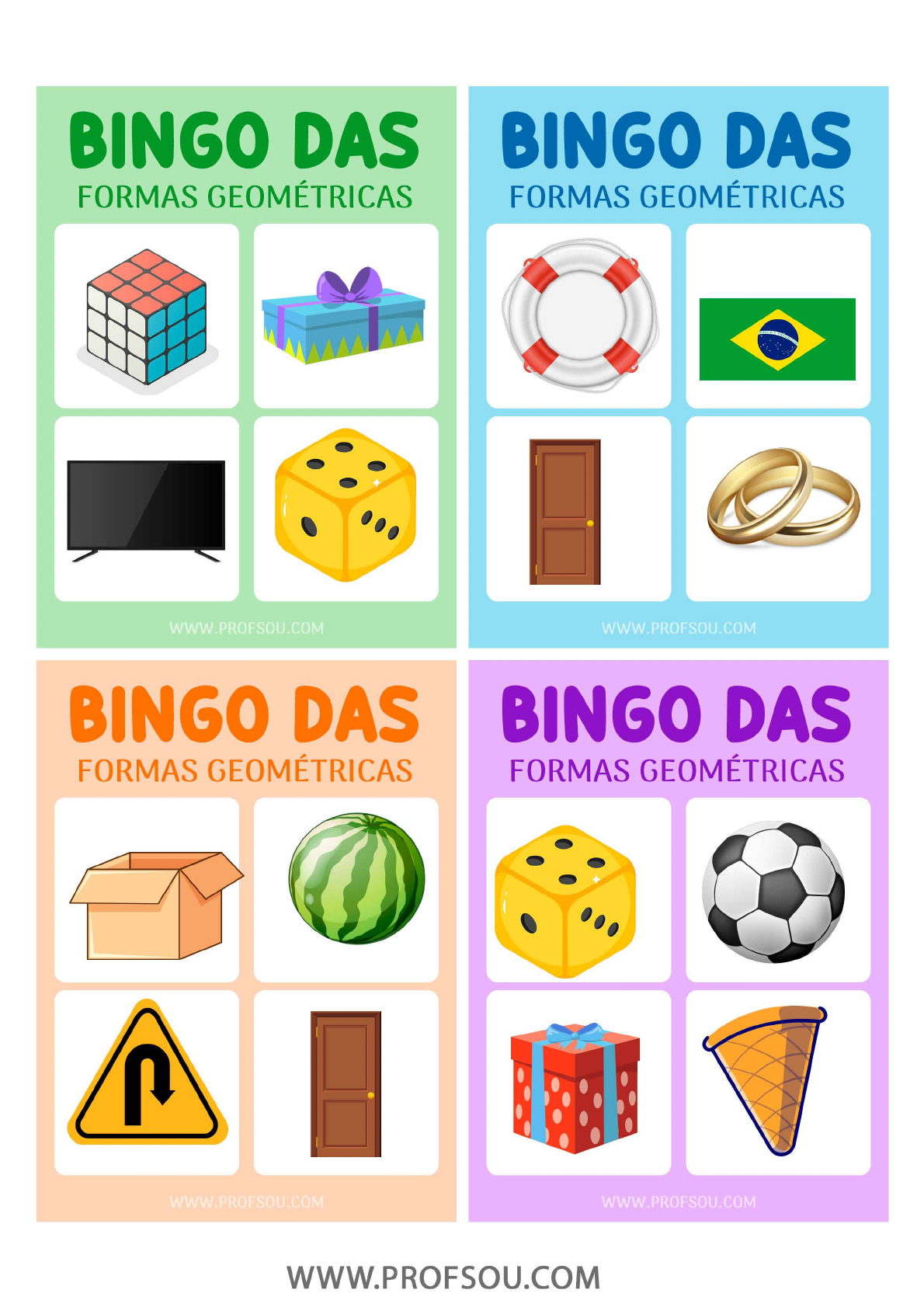 bingo figuras geometricas para imprimir