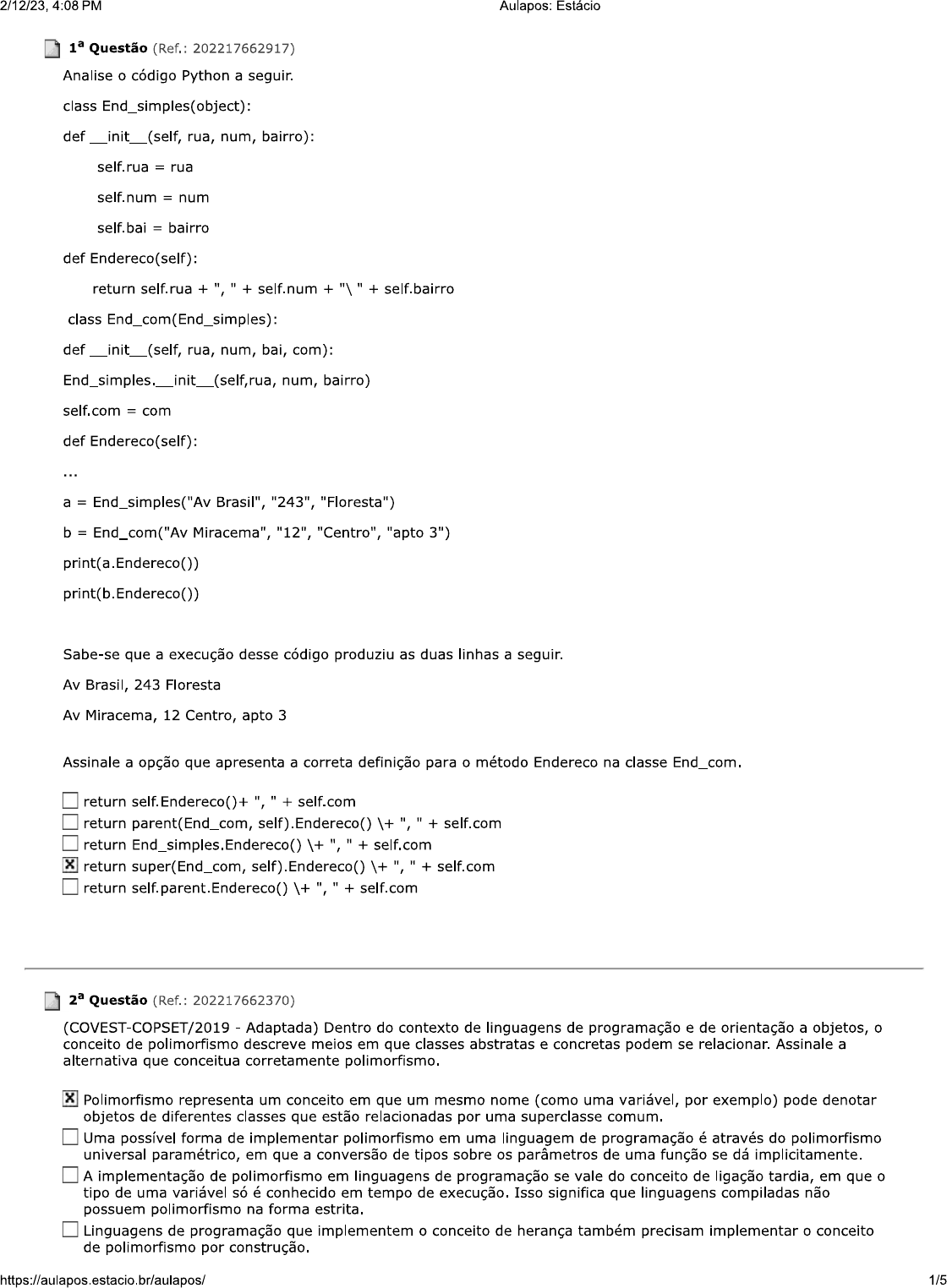 AV1 - LINGUAGEM PYTHON - Programação Python