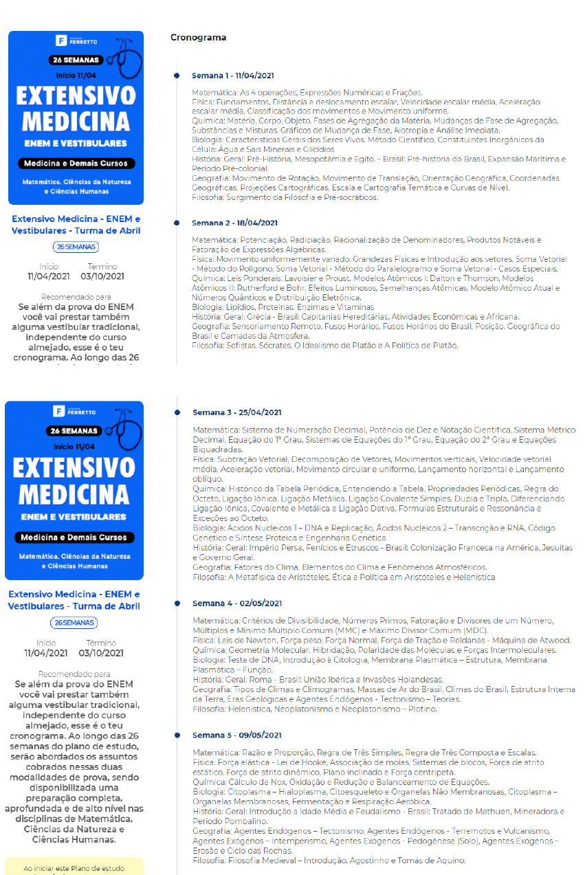cronograma ferretto pdf - Enem