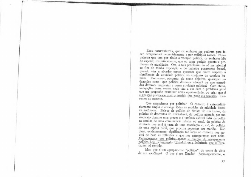 Max Weber -A politica como vocacao - Ciência Política I