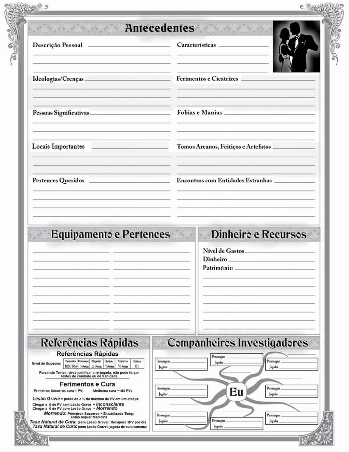 Fichas Call Of Cthulhu - BRAINCP