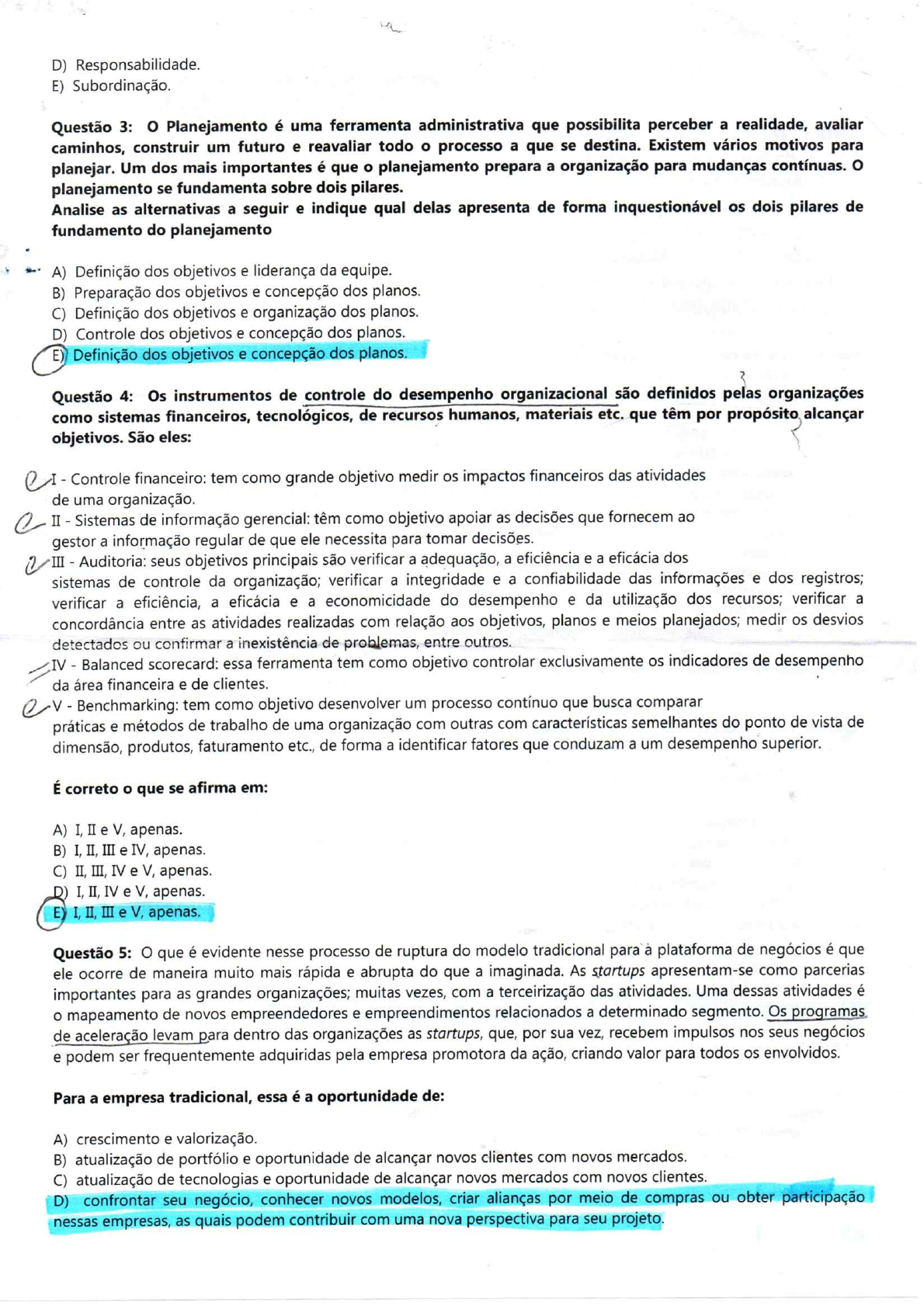 PROVA CORRIGIDA ADMINISTRAÇÃO INTEGRADA - Administração Integrada PROVA CORRIGIDA ADMINISTRAÇÃO INTEGRADA - Administração Integrada