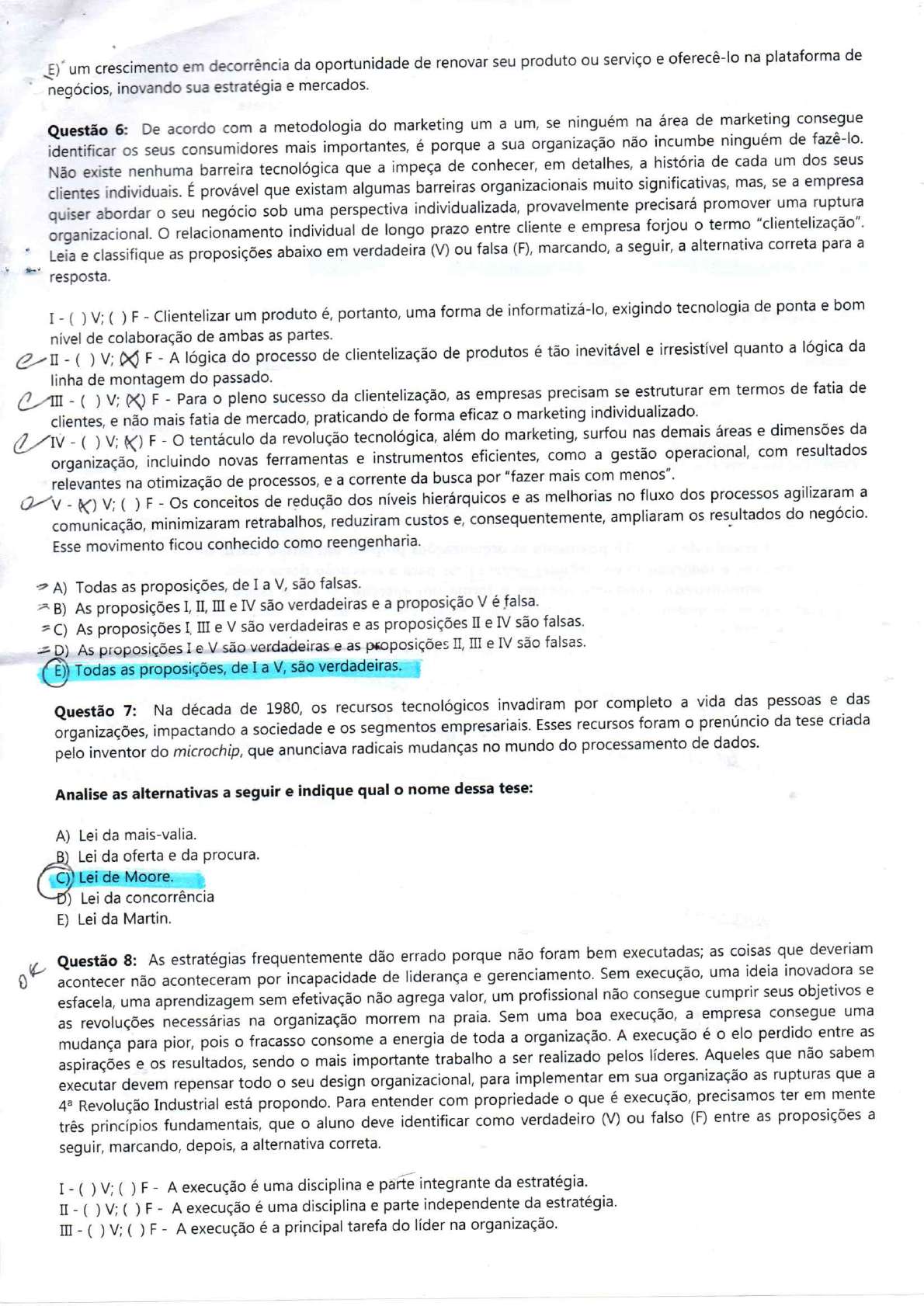 PROVA CORRIGIDA ADMINISTRAÇÃO INTEGRADA - Administração Integrada PROVA CORRIGIDA ADMINISTRAÇÃO INTEGRADA - Administração Integrada