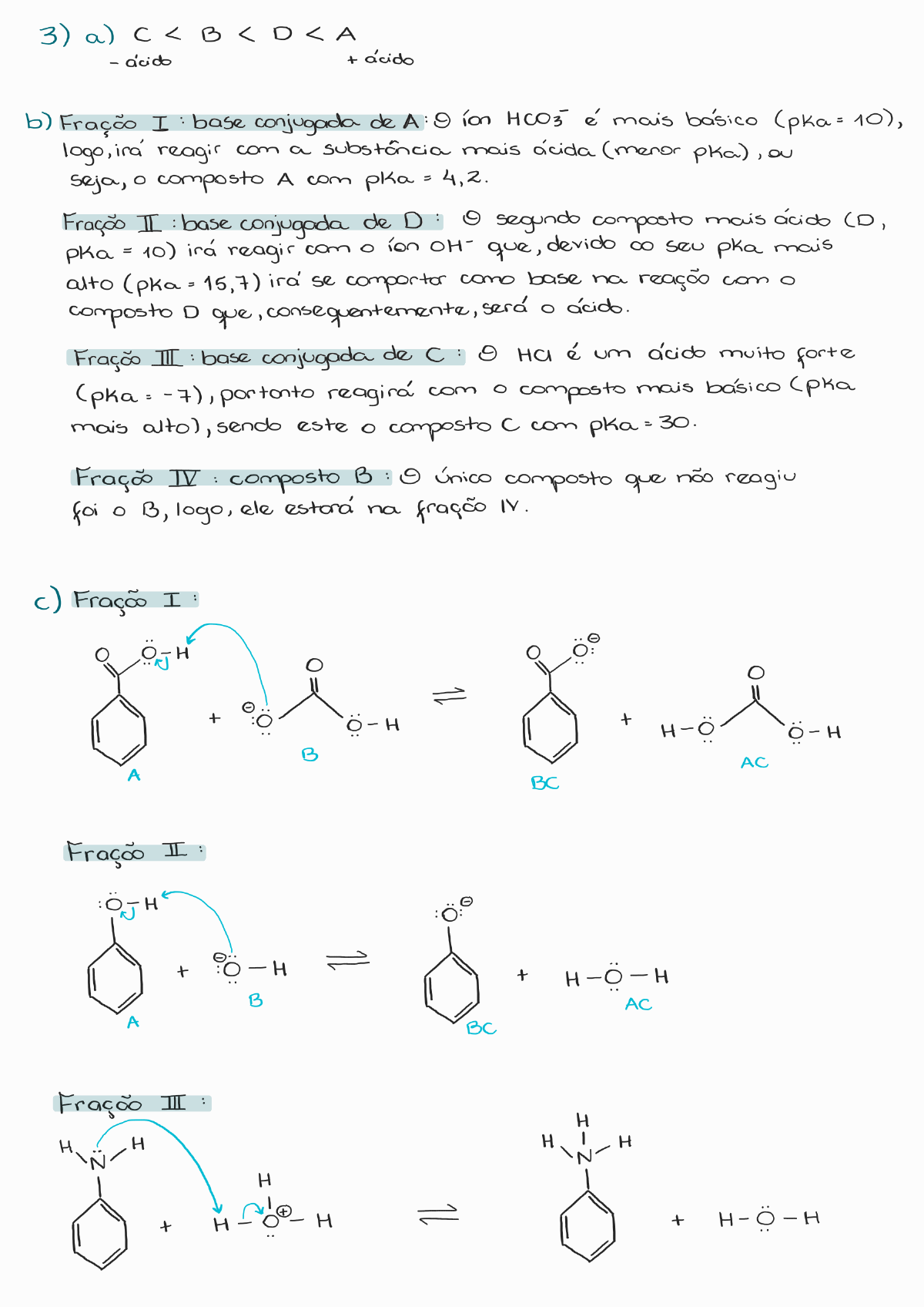 Exercícios resolvidos acidez e basicidade compostos organicos - Química ...