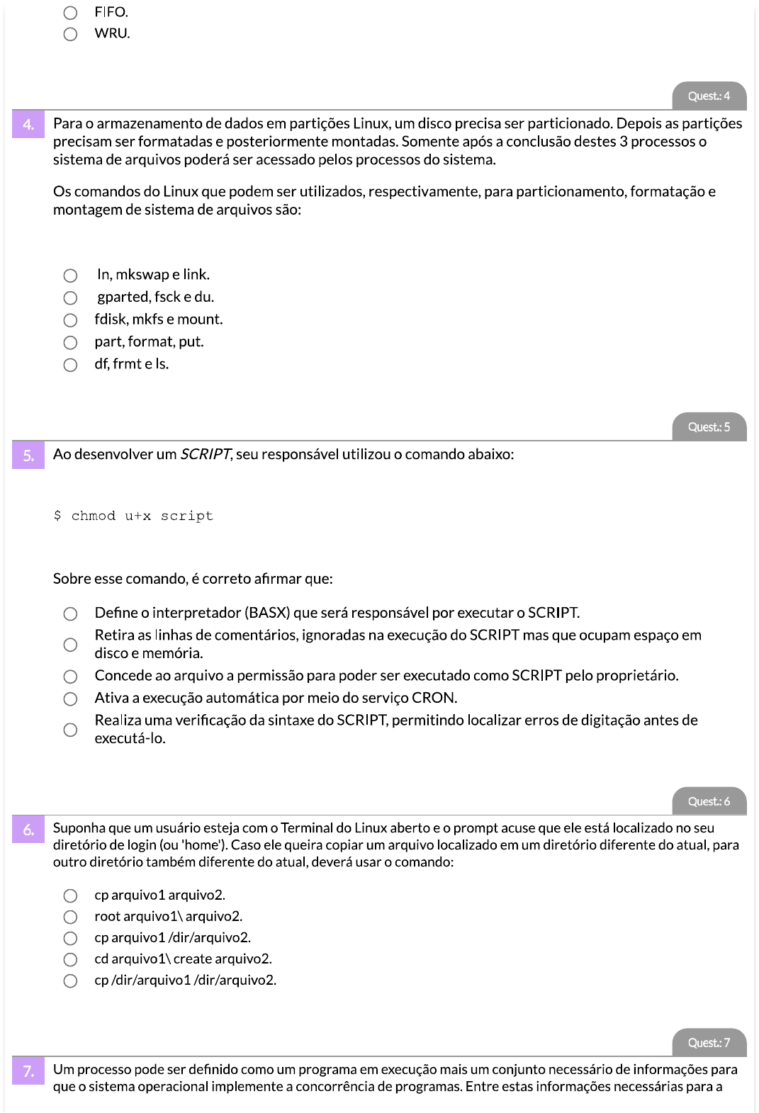 SIMULADO - Desenvolvimento de Software