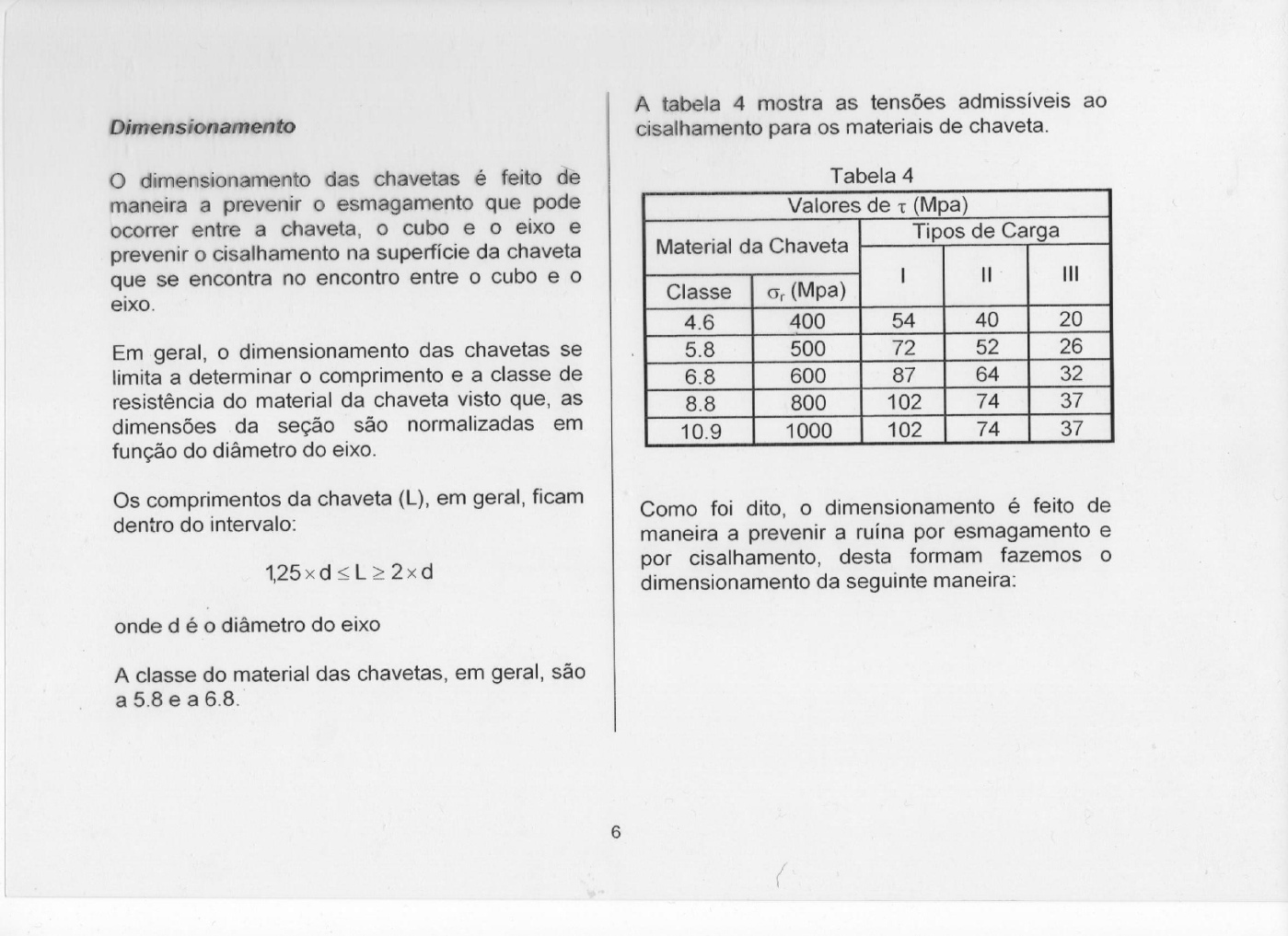 Chavetas - Projetos Mecânicos