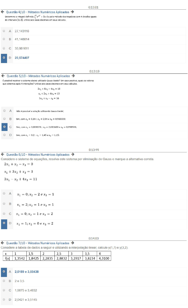 Atividade prática Métodos numéricos aplicados - NOTA 100 - Métodos Numéricos Aplicados
