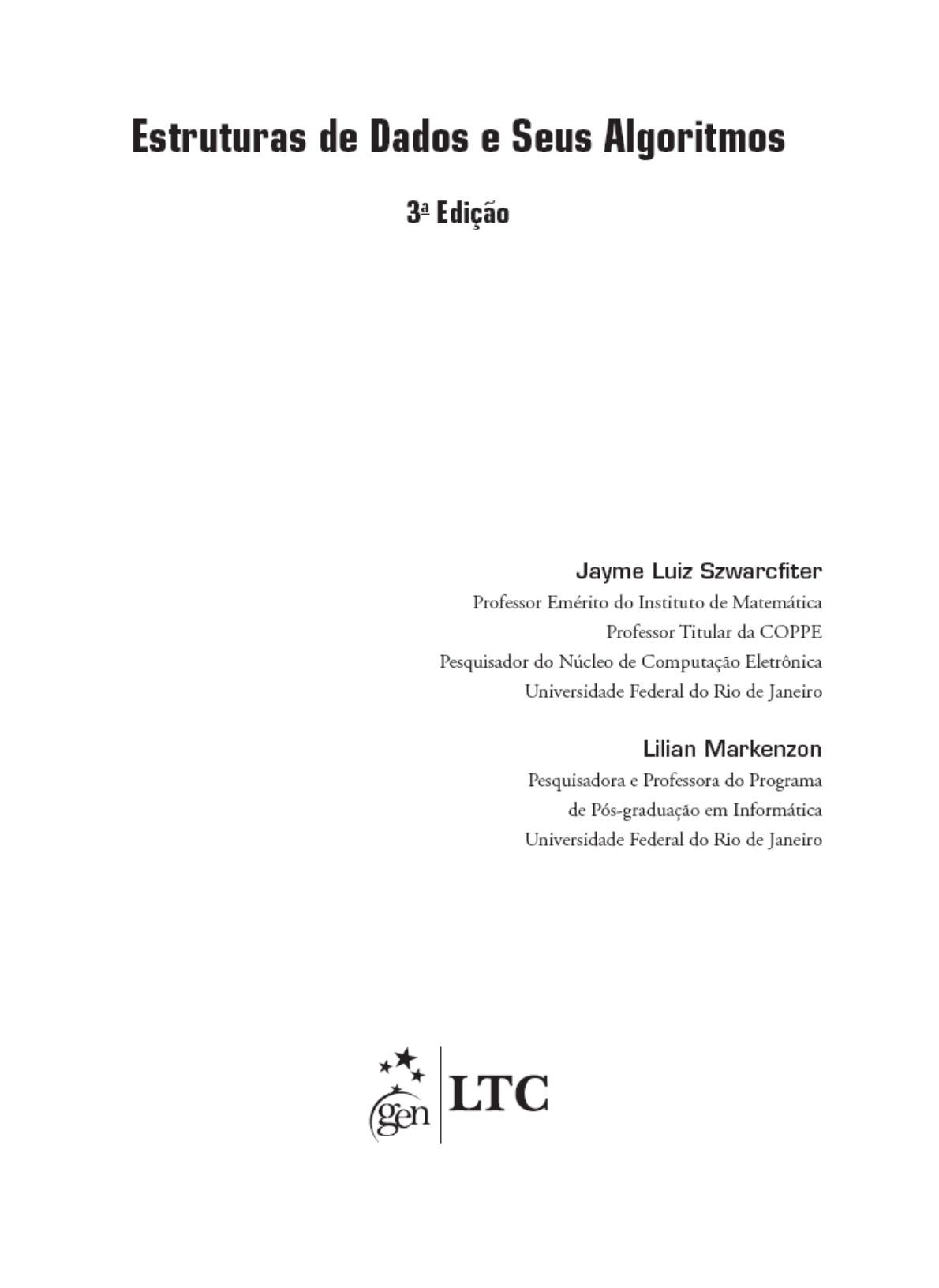 Estruturas De Dados E Seus Algoritmos - Estrutura de Dados I