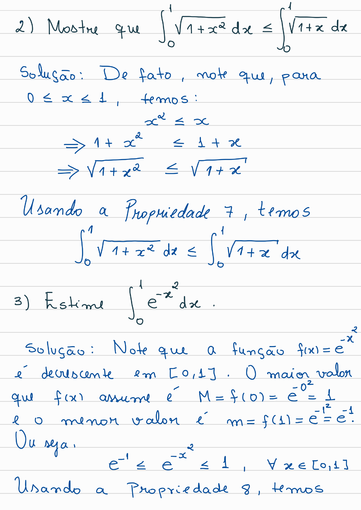 Cálculo NII Aula 04 Propriedades da Integral e TFC - Cálculo I