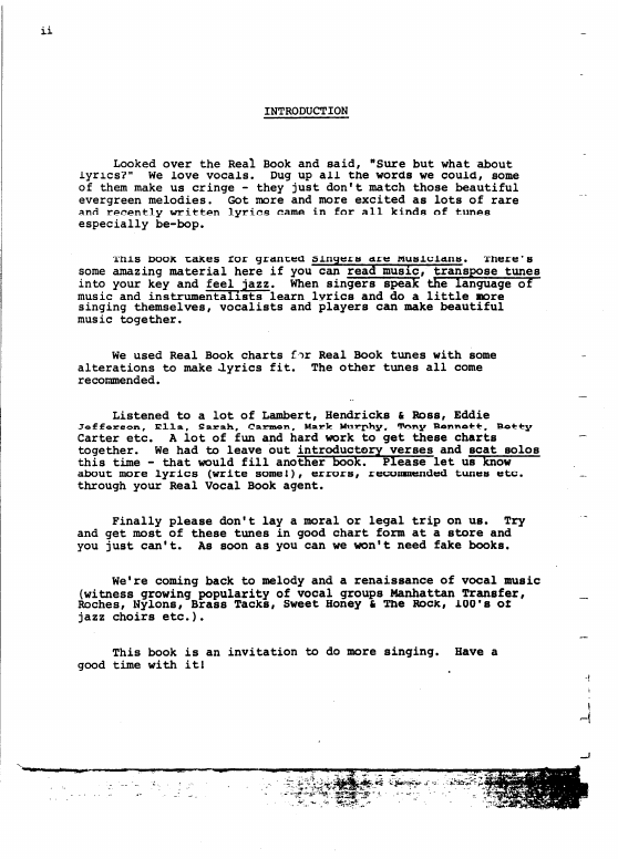 The Real vocal book vol 1 - Canto