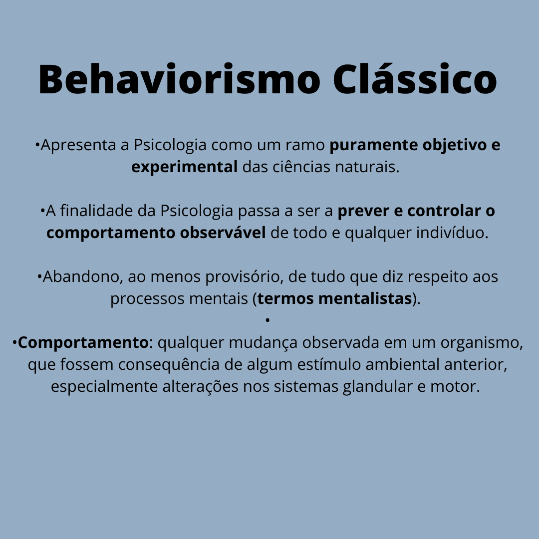 behaviorismo clássico 1 - Psicologia