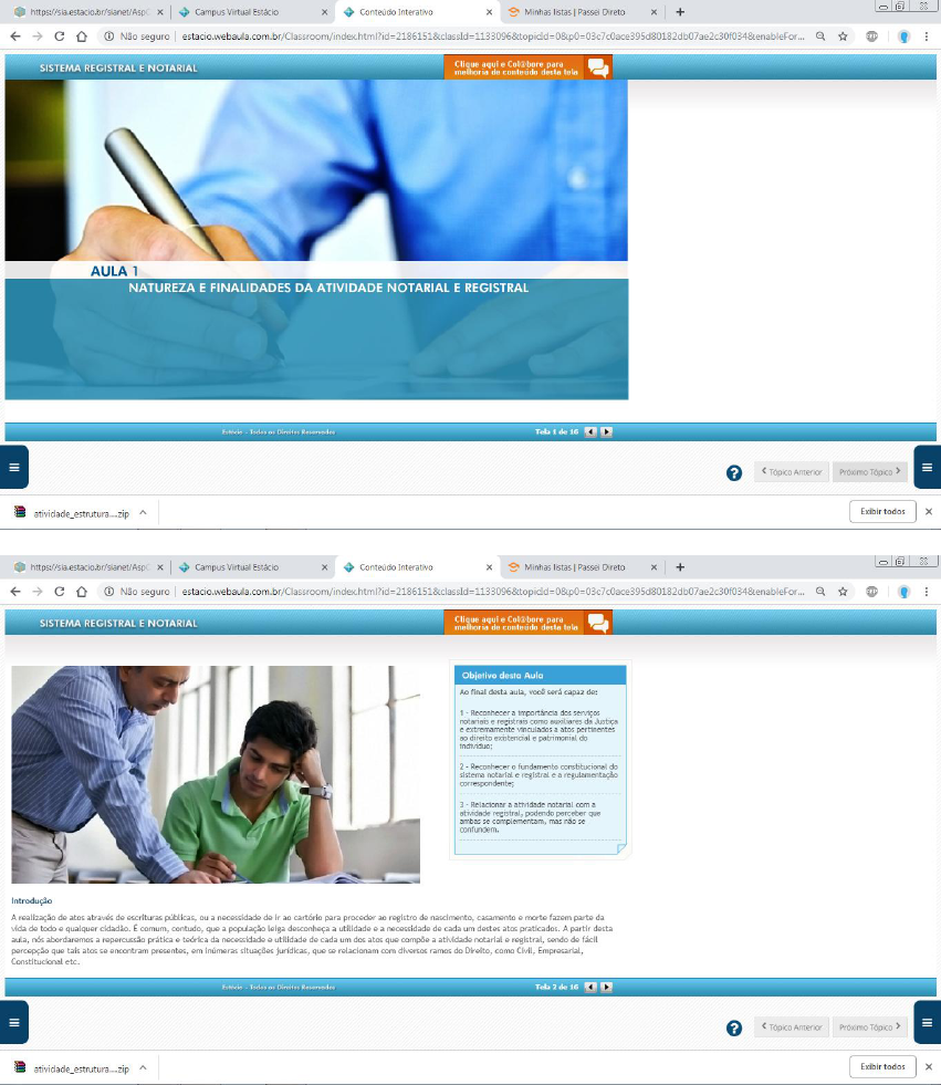 01 SISTEMA REGISTRAL E NOTARIAL Conteúdo - Sistema Registral e Notarial