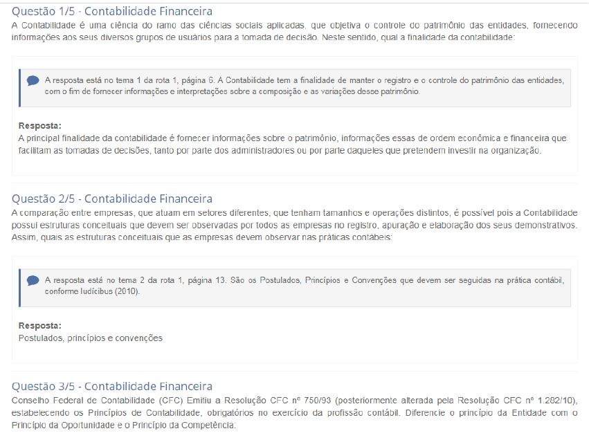 Exercício discursivo Contabilidade Financeira - Contabilidade Financeira e Gestao de Custos