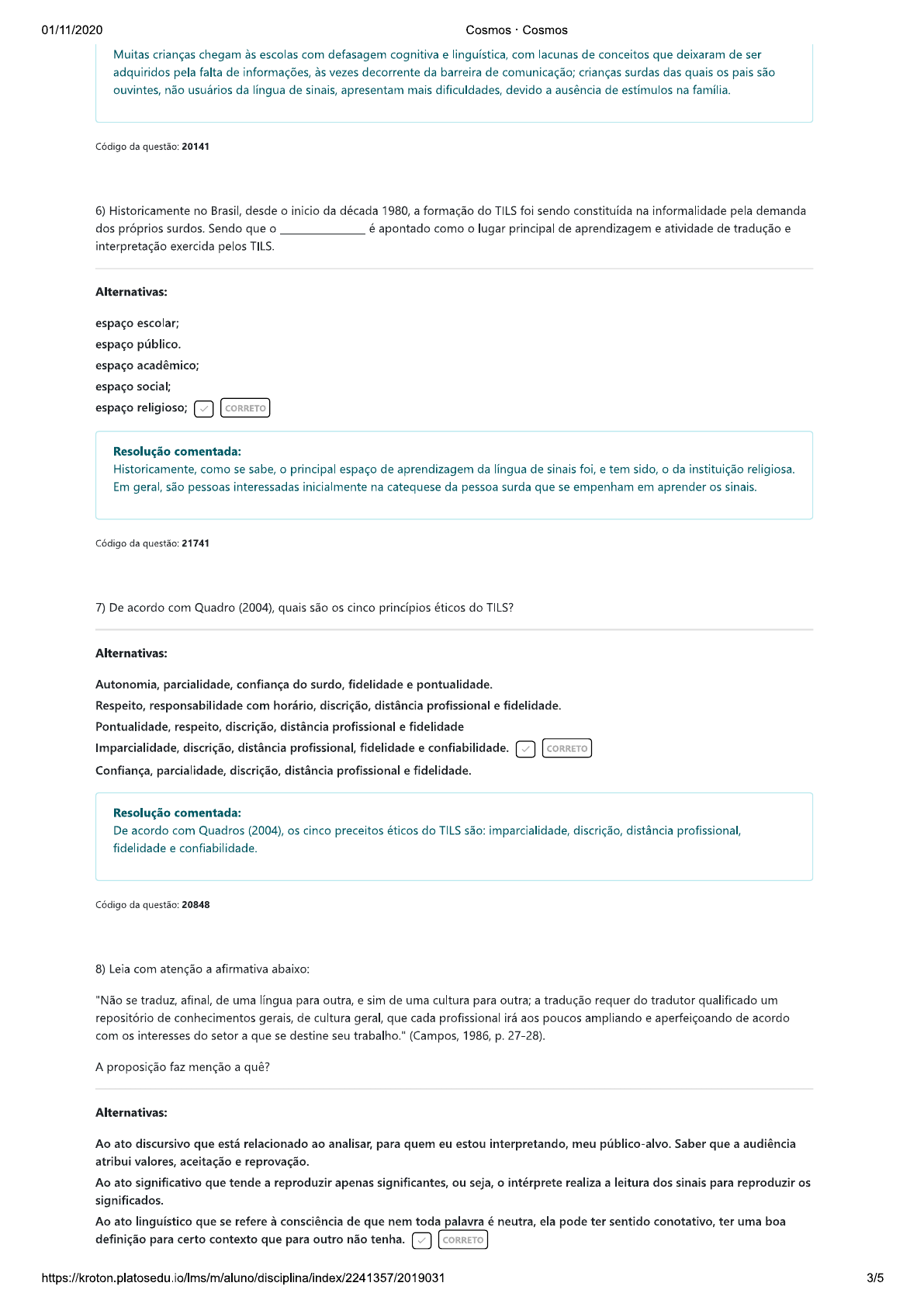 Prova O Tradutor Intérprete de Libras Formação e Prática - Letras ...