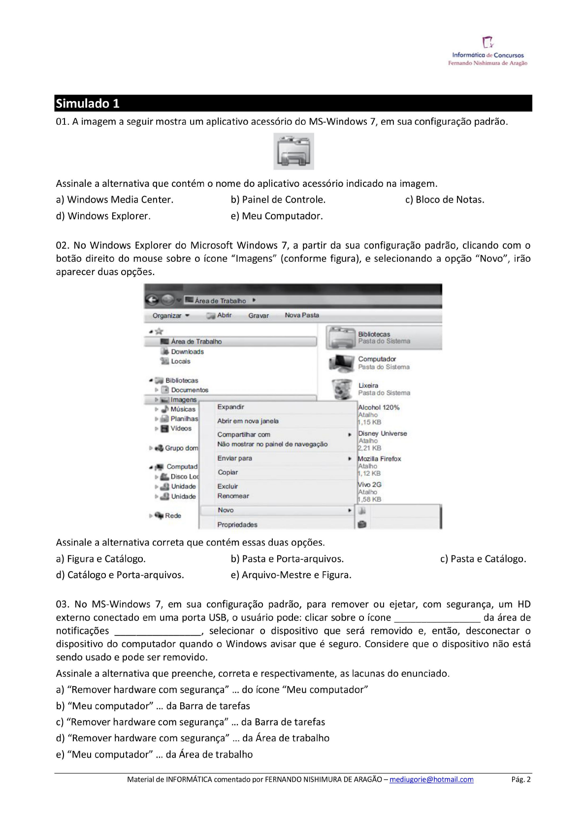 Questoes Basicas De Informatica - FDPLEARN
