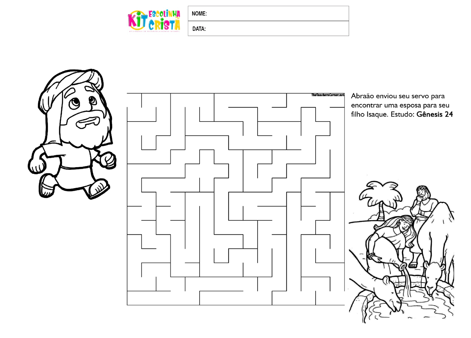 Desenhos Para Colorir De Abraao E Isaque