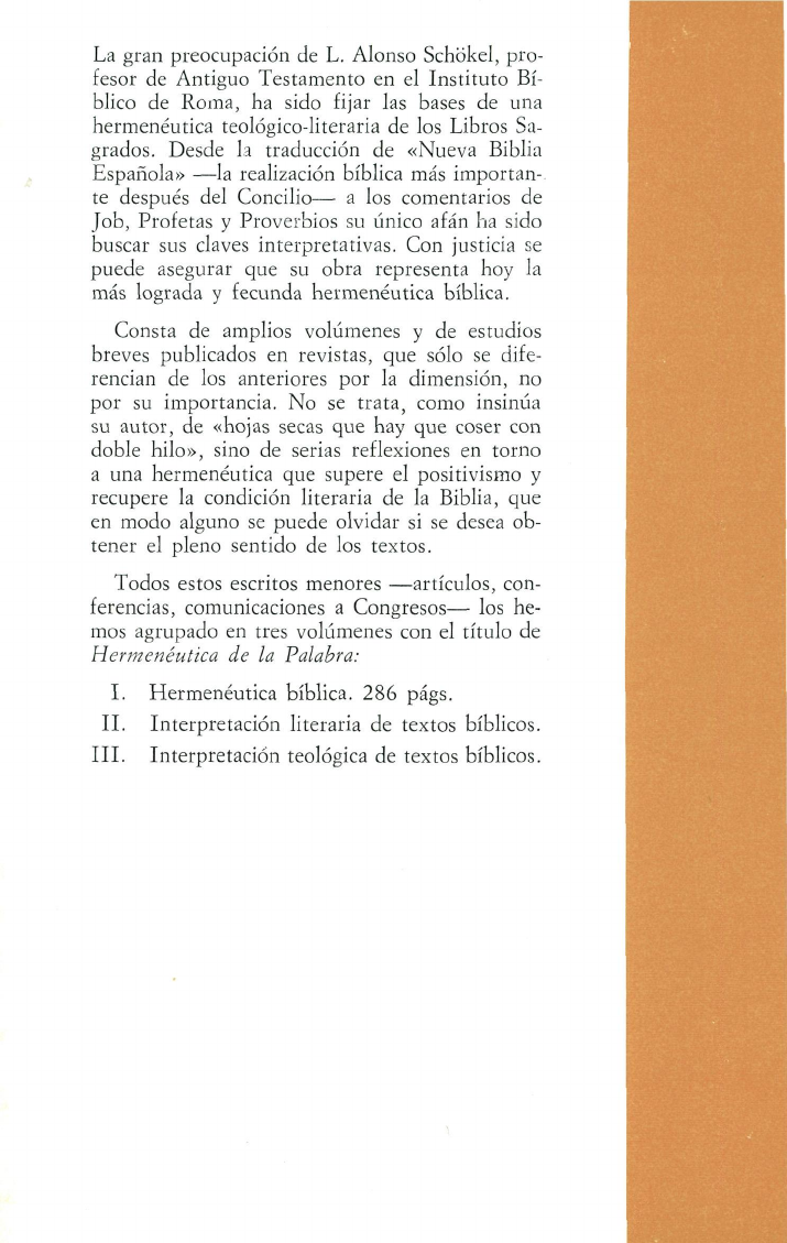 schokel, l alonso - hermeneutica biblica 01 - Hermenêutica schokel, l alonso - hermeneutica biblica 01 - Hermenêutica