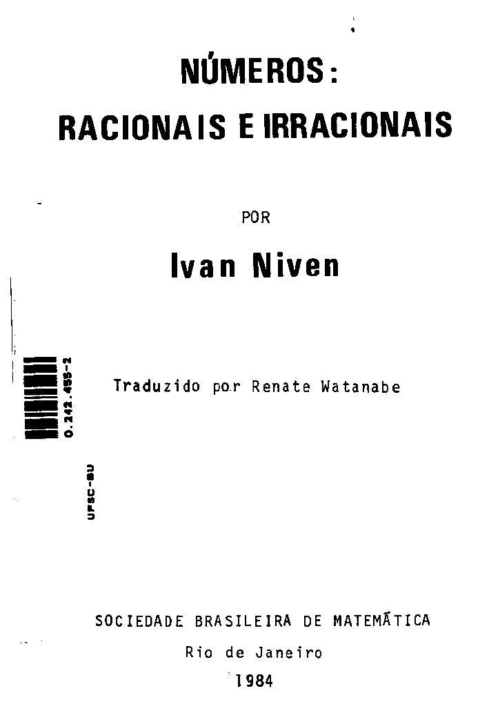 Numeros Racionais e Irracionais(Ivan Niven).pdf - Teoria Elementar dos ...